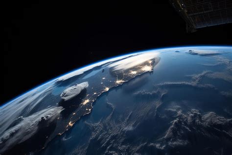 Premium Photo An Orbiting Satellite Capturing A Stunning Image Of The