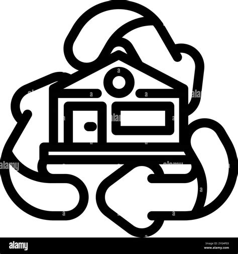 Recycled Materials Green Building Line Icon Vector Illustration Stock Vector Image And Art Alamy
