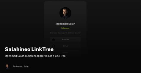 Github Salahineolinktree Introduce Users To Various Profiles Across Different Platforms