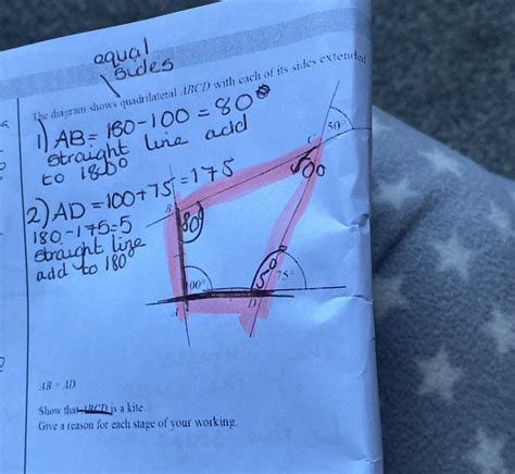 Solved The Diagram Shows Quadrilateral Abcd With Each Of Its Sides Extende Ab Ad Show That Trcd