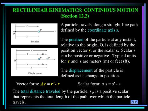 Ppt Introduction And Rectilinear Kinematics Continuous Motion Powerpoint Presentation Id 4624952