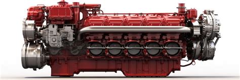 Premium Photo High Performance Chrome V8 Engine Isolated On White