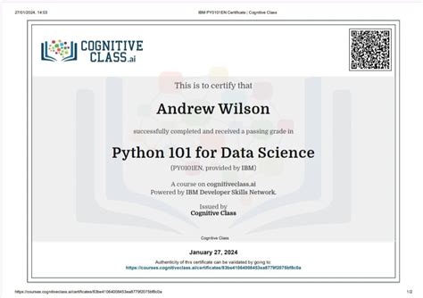 andrew wilson on linkedin datascience python101 ibm learningjourney