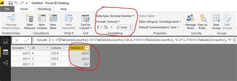 solved how to round decimal numbers microsoft power bi community