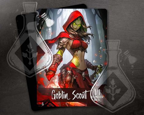 Goblin Scout Token For Tcg Full Custom Art Gorgeous Goblin Assassin In Red Scary Waifu Etsy