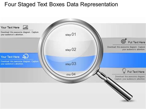 ei four staged text boxes data representation powerpoint template