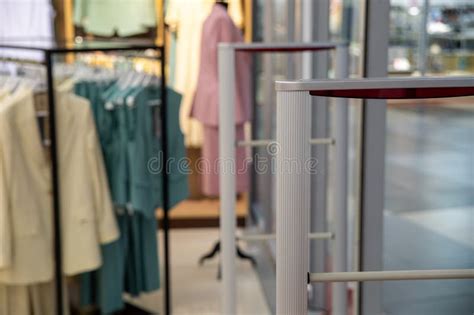 A State Of The Art Scanner Entrance Gate Designed To Prevent Theft In Clothing Stores Stock