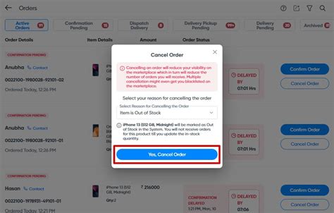 Justdial Seller Support Cancel Orders