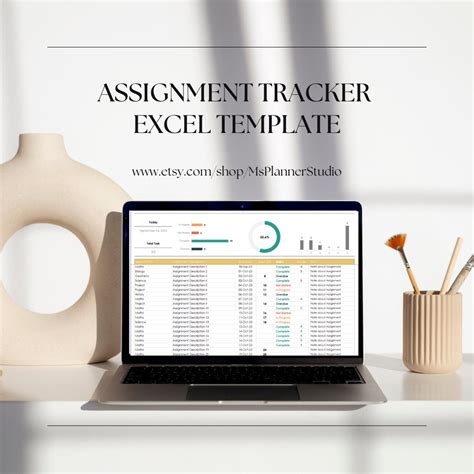 Assignment Tracker Excel Template Homework Planner Digital Download Etsy