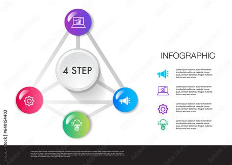 Póster Infographic Template 4 Step Analysis For Marketing Can Apply