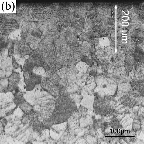 Cross Sectional Metallographic Observation Of A Untreated And B