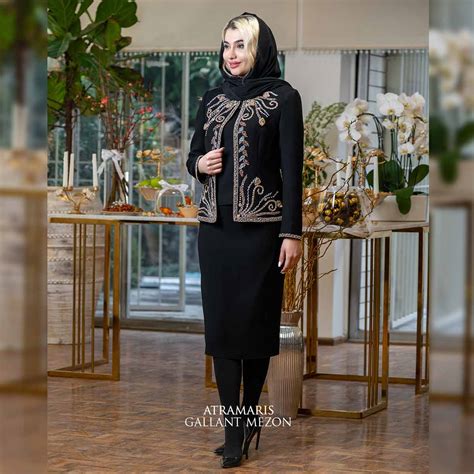 کت دامن مجلسی جواهر دوزی شده مزون گالانت