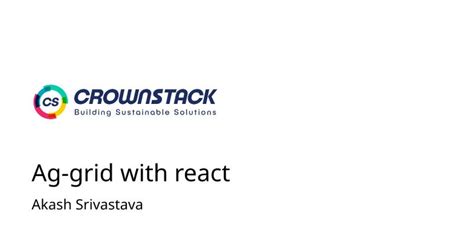 Crownstack On Linkedin Ag Grid With React