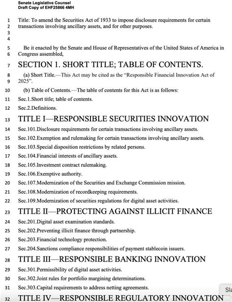 Senate Crypto Framework Tokens As Commodities With A Catch