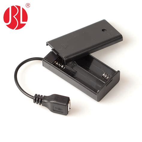 2 Aa Battery Holder With Usb Type A Jack