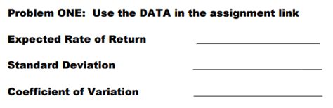 Solved Problem ONE Use The DATA In The Assignment Link Chegg