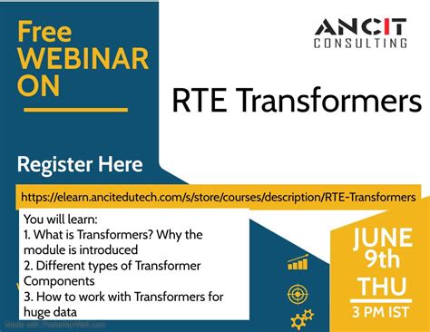 Webinar Rte Autosar Ancit Freewebinar Automotive Learning Transformers Elearning Ancit
