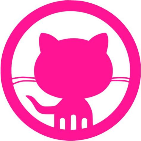 Deep Pink Github 11 Icon Free Deep Pink Social Icons