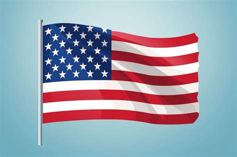 Bandera De Los Estados Unidos En Proporciones Y Colores Correctos