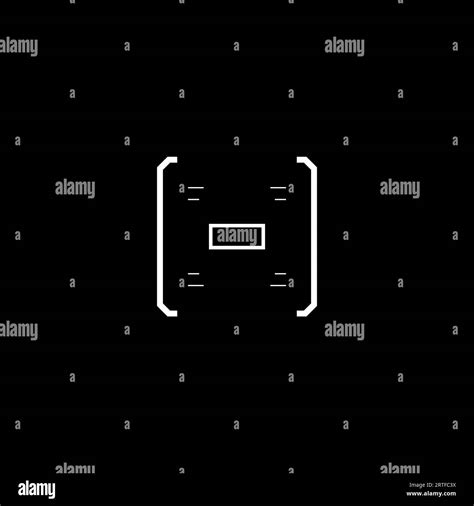 Rectangle Target Aim Sight Hud Reticle Cyberpunk Aesthetics Tech