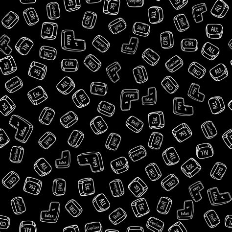 Computer Keyboard Background Seamless Abstract Vector Pattern Texture