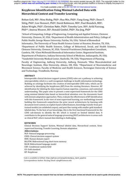 pdf keyphrase identification using minimal labeled data with hierarchical context and transfer