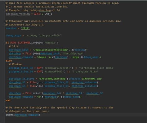 Setting Up Sketchup Debbuger For Rubymine On Windows Ruby Api