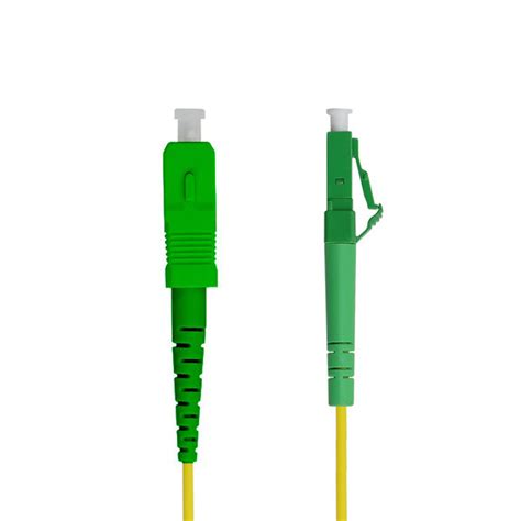 LC APC to SC APC Simplex SMF 3 meter OS2 9 125μm PVC Fiber Optic Patch Cable FiberWareHouse