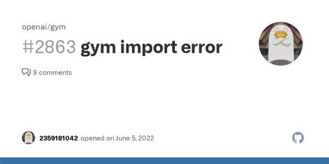 Gym Import Error Issue Openai Gym Github