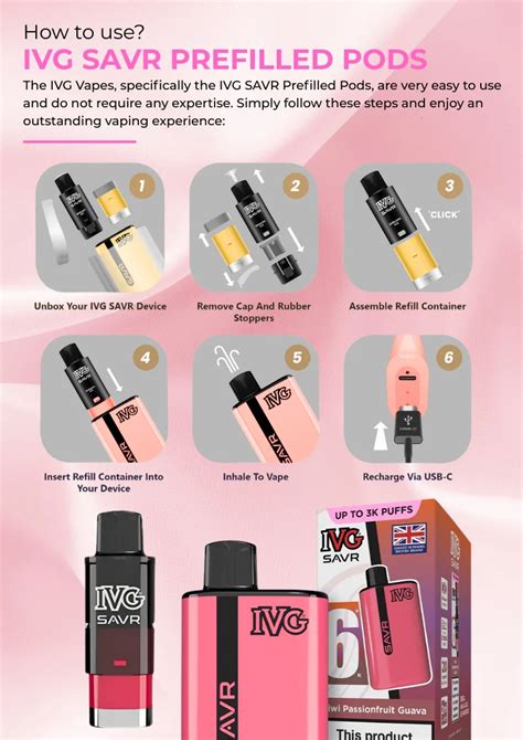 Ivg Savr Prefilled Pods Only £499 Buy 3 For £1401