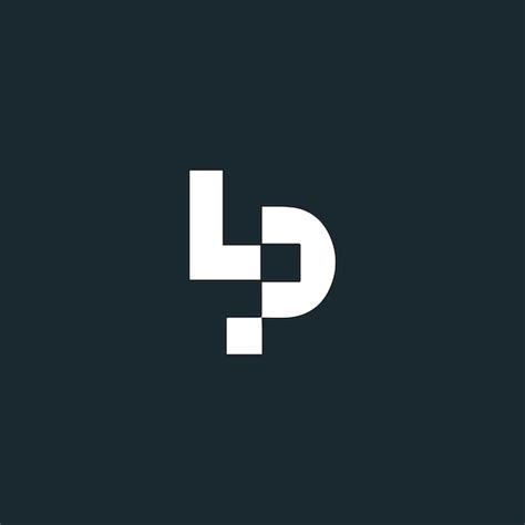 Векторное изображение логотипа Lp Премиум векторы