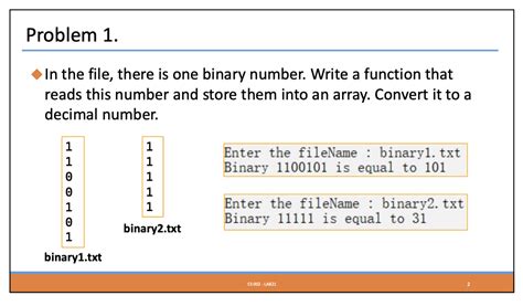Solved In The File There Is One Binary Number Write A