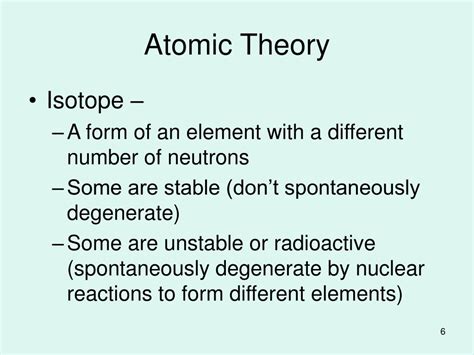 Ppt Basic Atomic Theory The Periodic Table Powerpoint Presentation