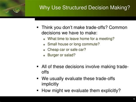 Ppt Application Of Structured Decision Making To The Consideration Of Multiple Objectives In