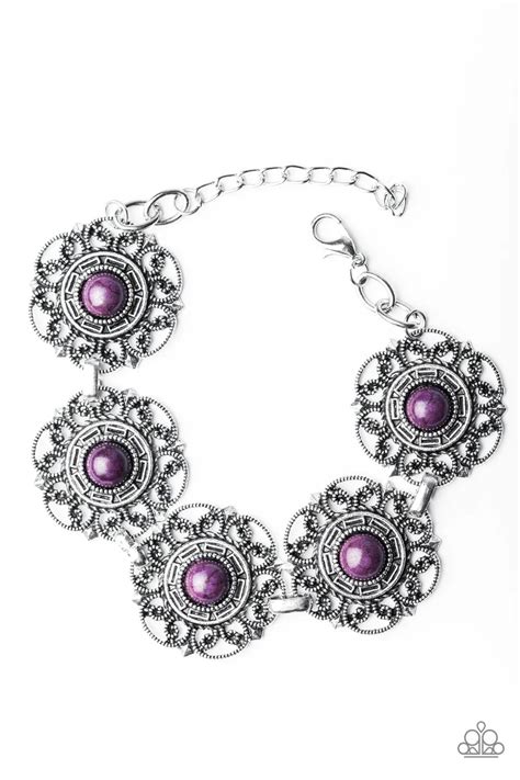 Paparazzi Bracelet ~ Hometown Girl Purple Paparazzi Jewelry