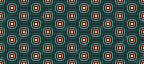 Premium Vector Retro Seamless Pattern Vintage Concentric Circles Background Repeated Abstract