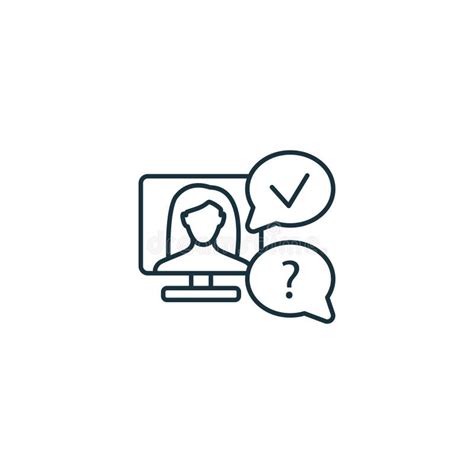 Online Therapy Icon Monochrome Simple Virtual Assistant Icon For Templates Web Design And