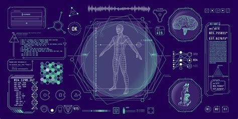 Conception Dinterface Hud Pour Décoder Le Big Data Vecteur Premium