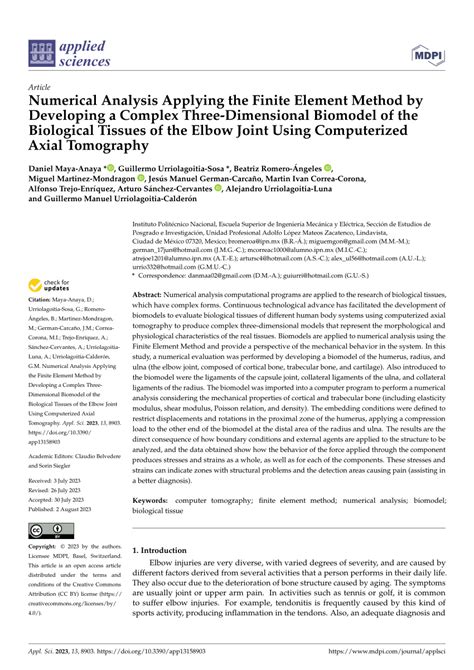 Pdf Numerical Analysis Applying The Finite Element Method By Developing A Complex Three