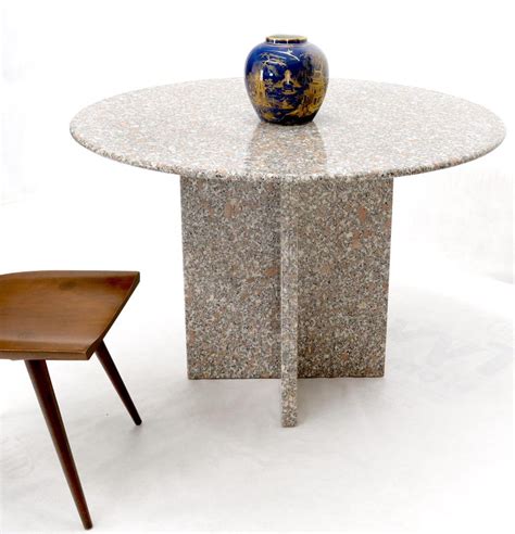 Round Granite Stone X Base Dining Dinette Center Table At 1stdibs