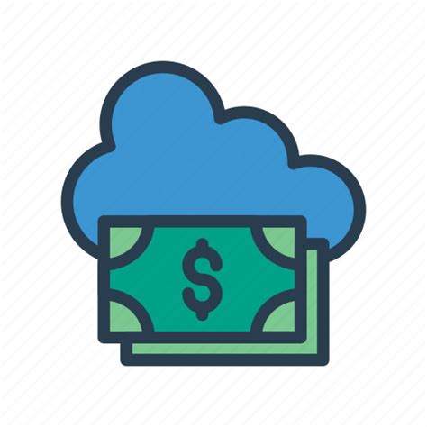 Cloud Currency Dollar Money Server Icon