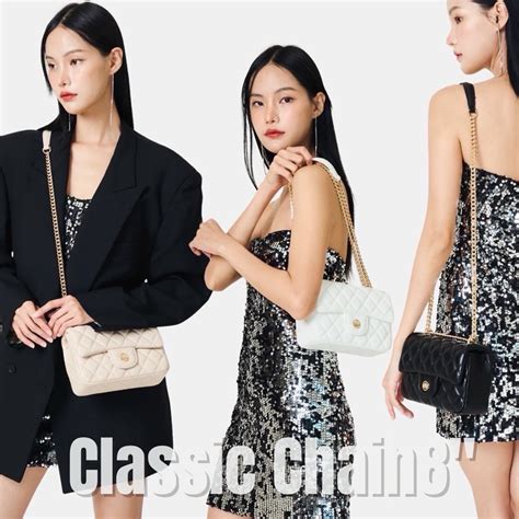 รุ่นใหม่ Keep Classic Chain Bag ขนาด 8 นิ้ว กระเป๋าสะพายข้าง กระเป๋าออก