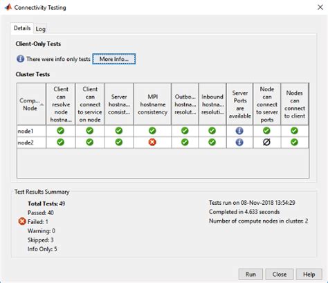 Test Matlab Job Scheduler Cluster Connectivity In Admin Center Matlab