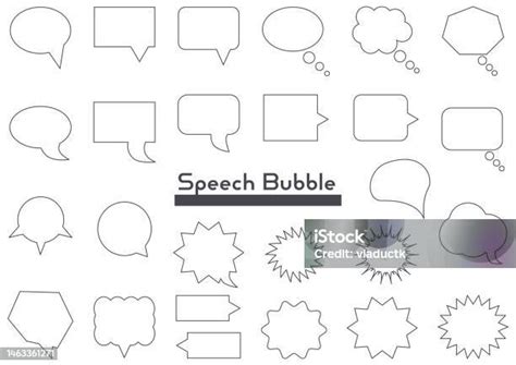 간단한 말풍선 그림 세트 대화 풍선 문자 기호에 대한 스톡 벡터 아트 및 기타 이미지 대화 풍선 문자 기호 말풍선 벡터 Istock