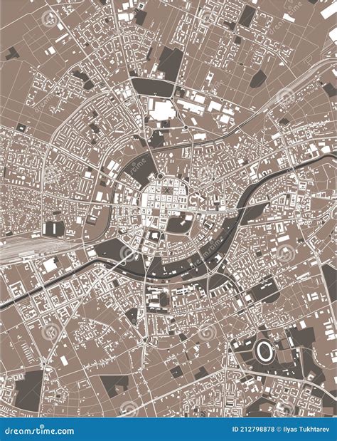 Map Of The City Of Timisoara Romania Stock Vector Illustration Of