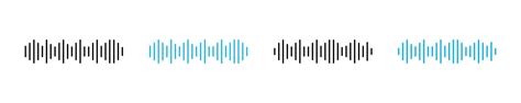 Sound Wave Icons Sound Waves Abstract Music Wave Radio Signal Frequency And Digital Voice