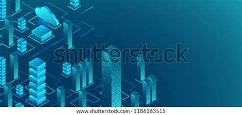 Isometric Big Data Flow Processing Concept Stock Vector Royalty Free 1186163515 Shutterstock