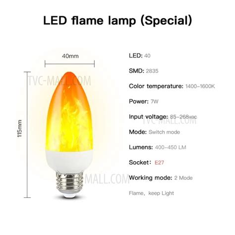 Wholesale E27 Dynamic Flame Effect Led Bulb Corn Decorative Lamp