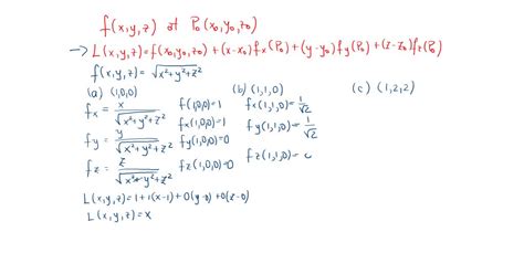 Solvedfind The Linearizations Lx Y Z Of The Functions At The Given