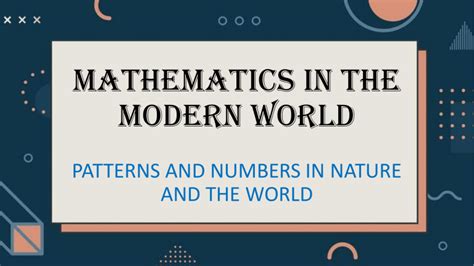 Mathematics In The Modern World Presentation